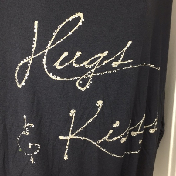Tops | Hugs Kisses Size Large Shirt Comfy Batwing | Poshmark